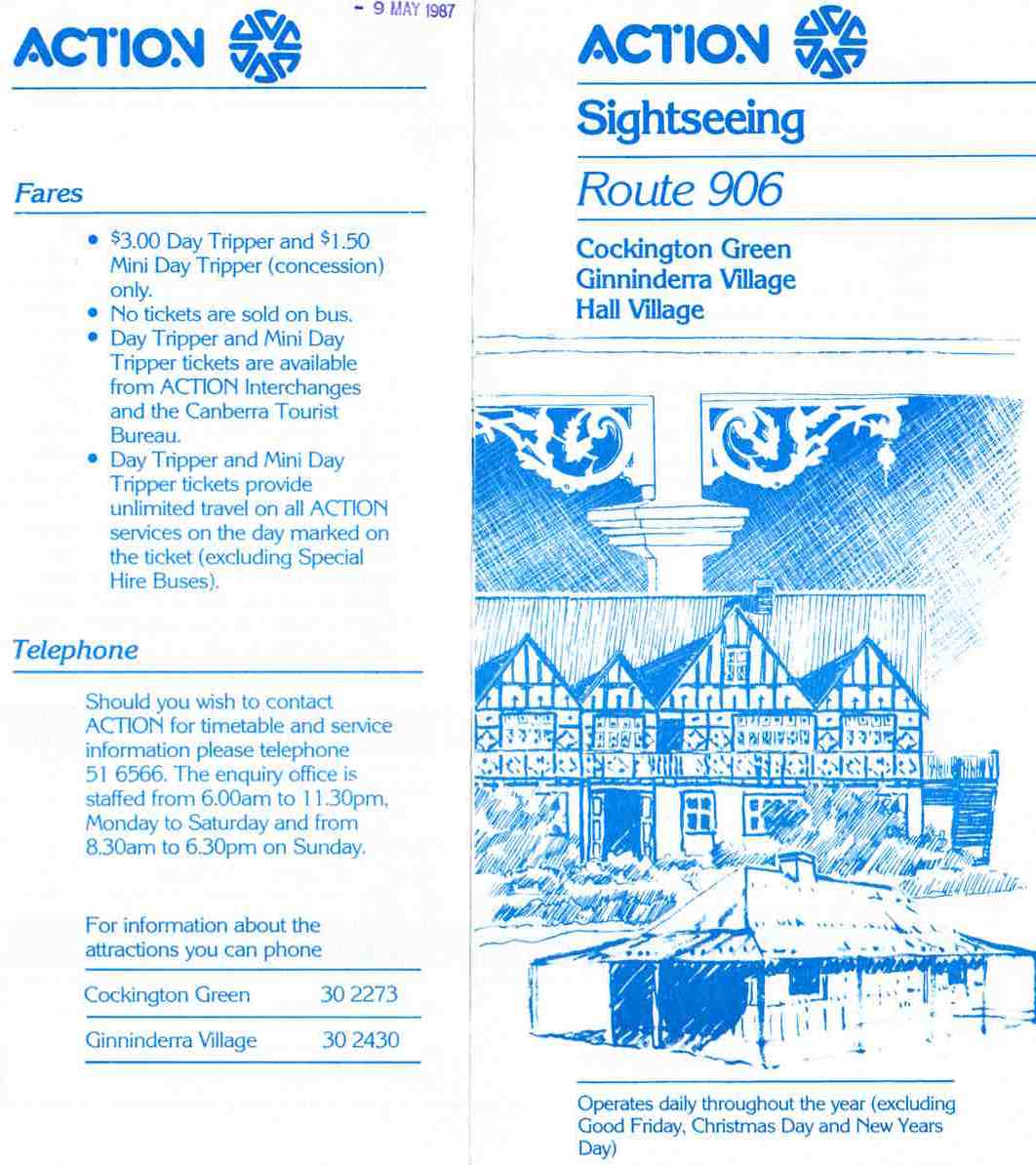 1987 Bus Timetables – ACT Bus